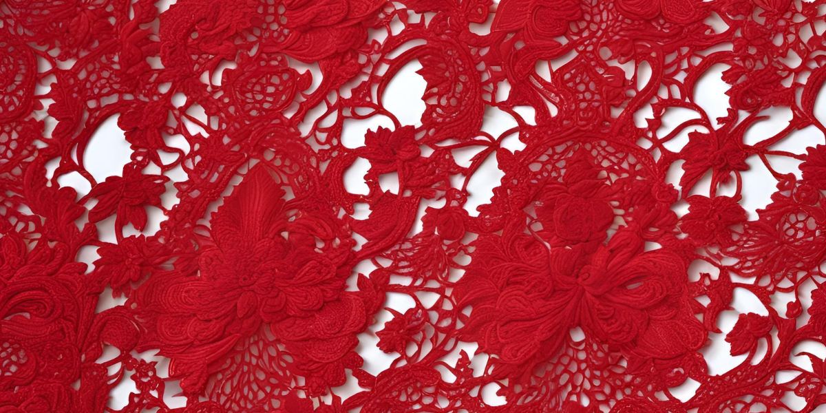 Shop Premium Red Lace Fabric at MK Fashion Lace Now!